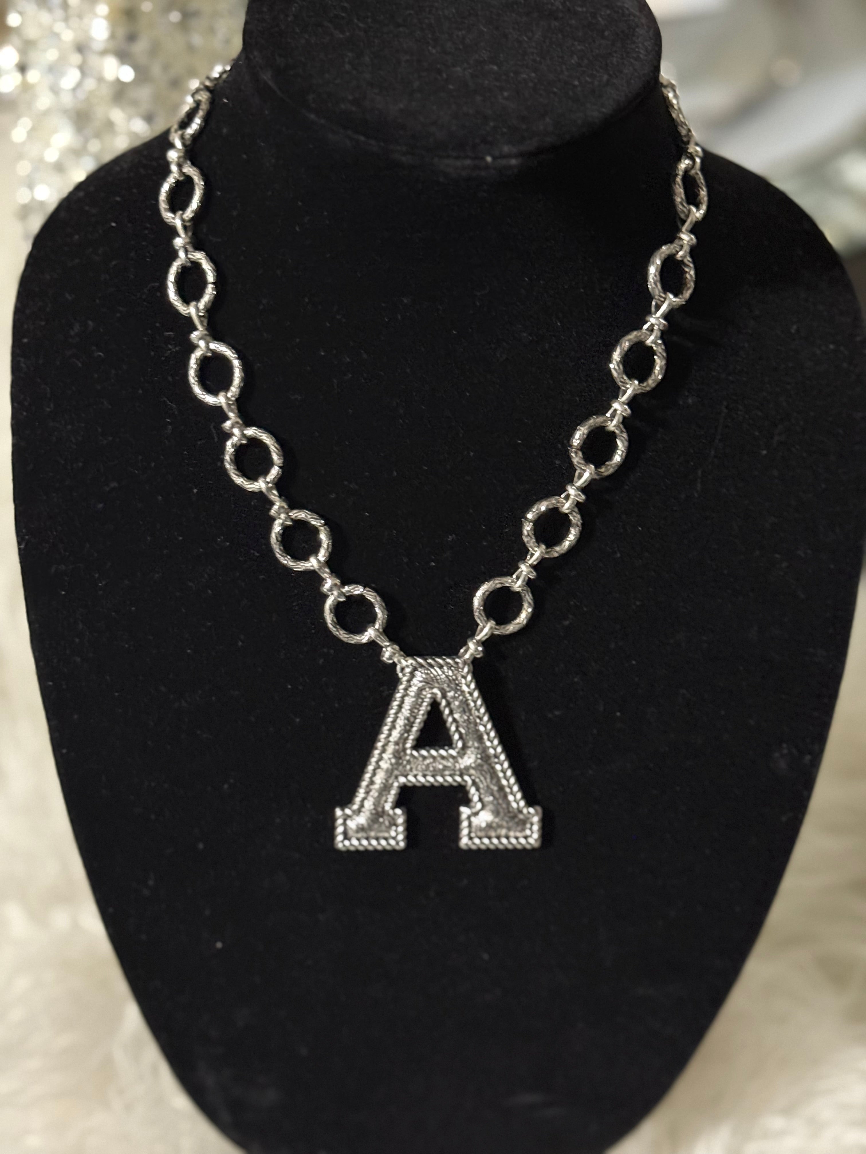 Initial Pendant Necklace – Too Chic Tees